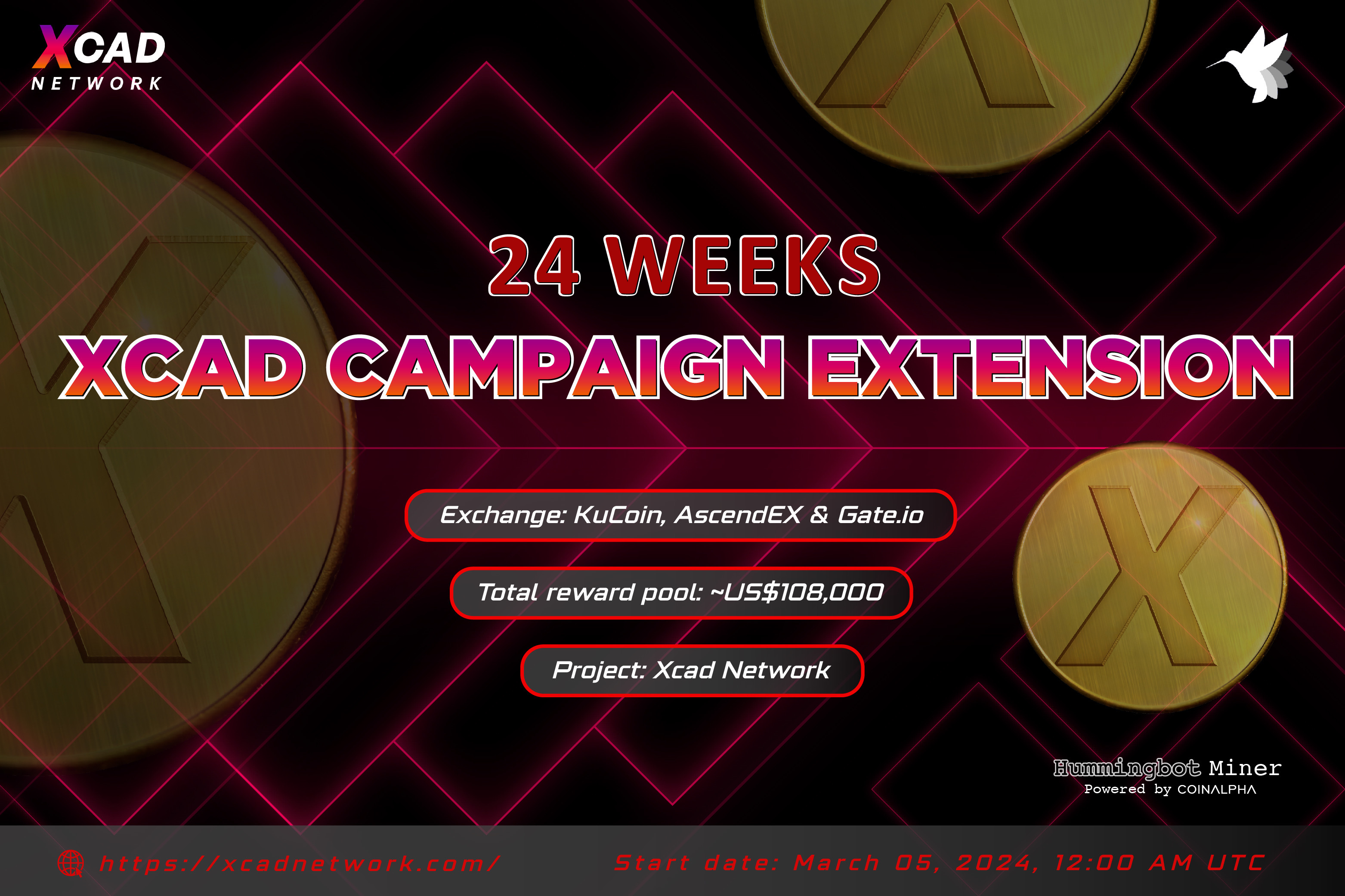 24-week extension for XCAD cMiner campaigns!